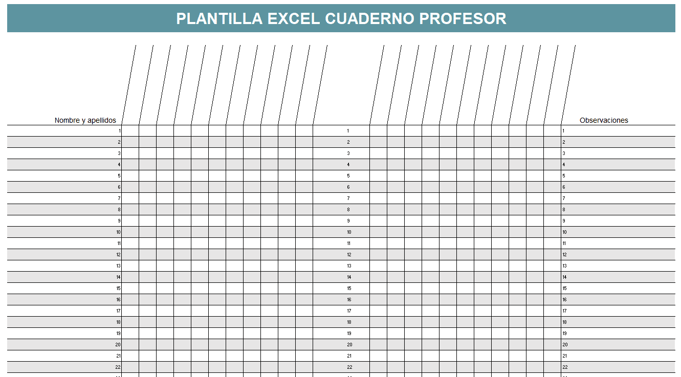 🔥 Plantilla Excel para Docentes GRATIS