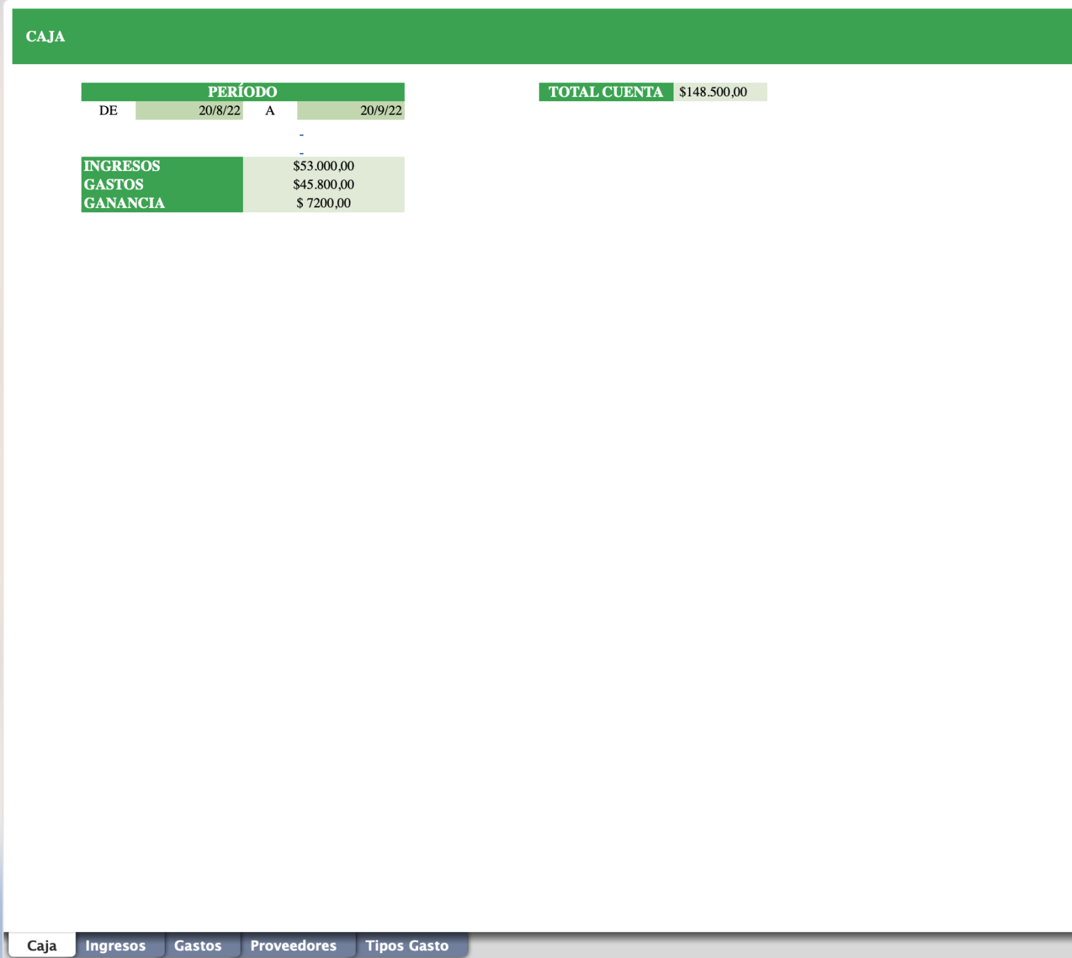 Plantilla de contabilidad para tu pequeña empresa - GRATIS